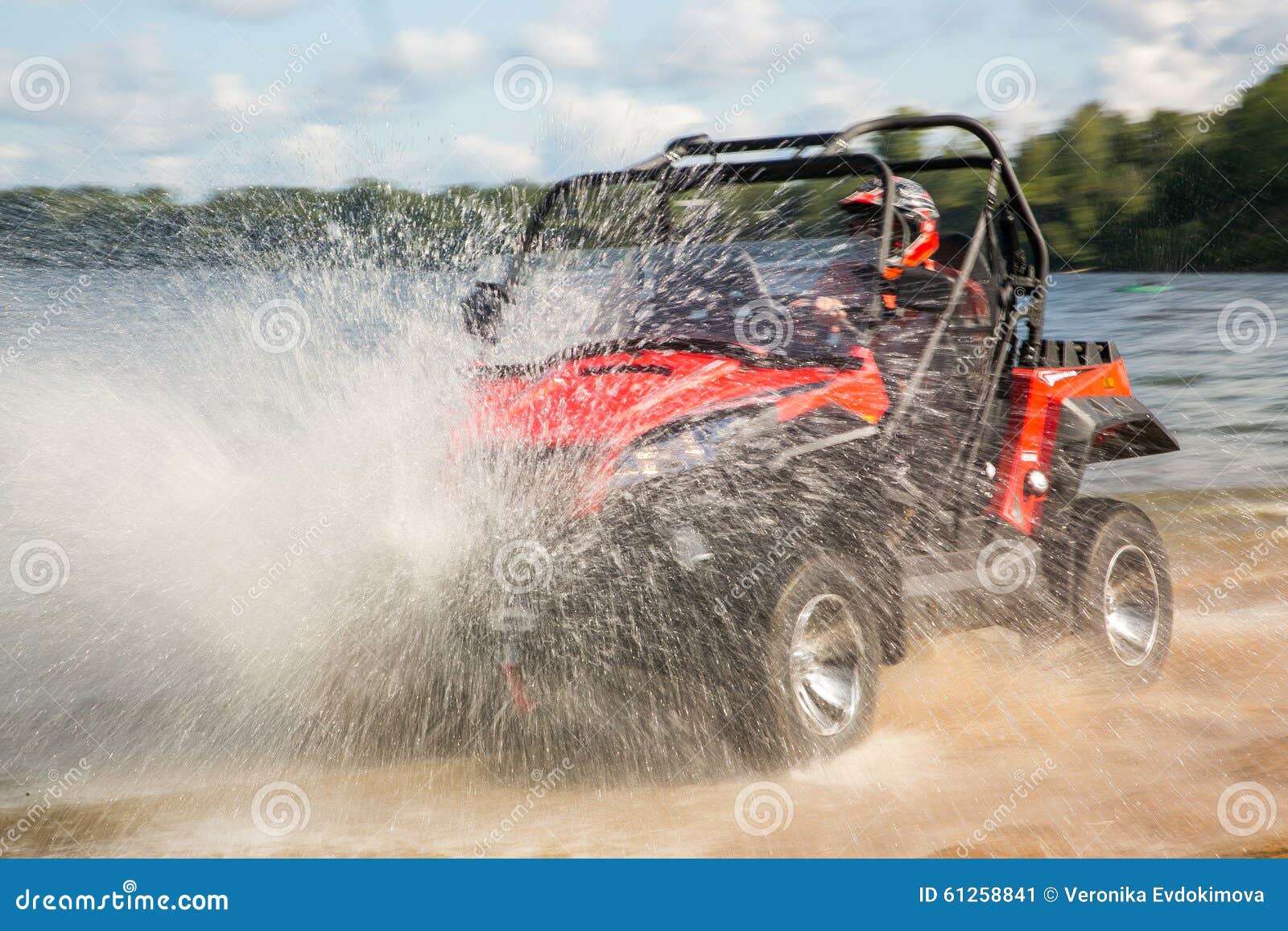 ATV in action stock image. Image of action, quad, summer - 61258841