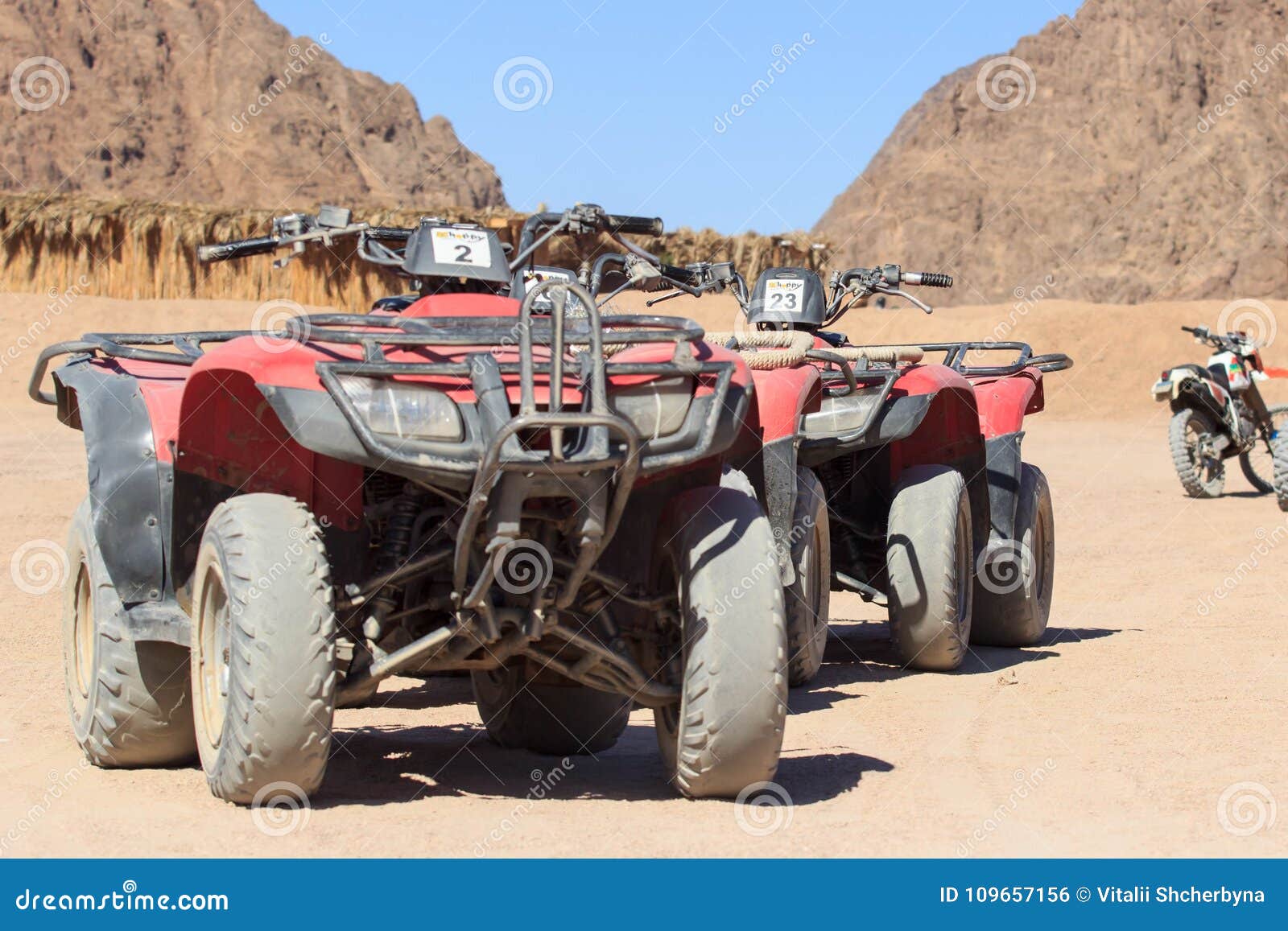 ATV Desert Egypt editorial photo. Image of vehicle, adventure - 109657156
