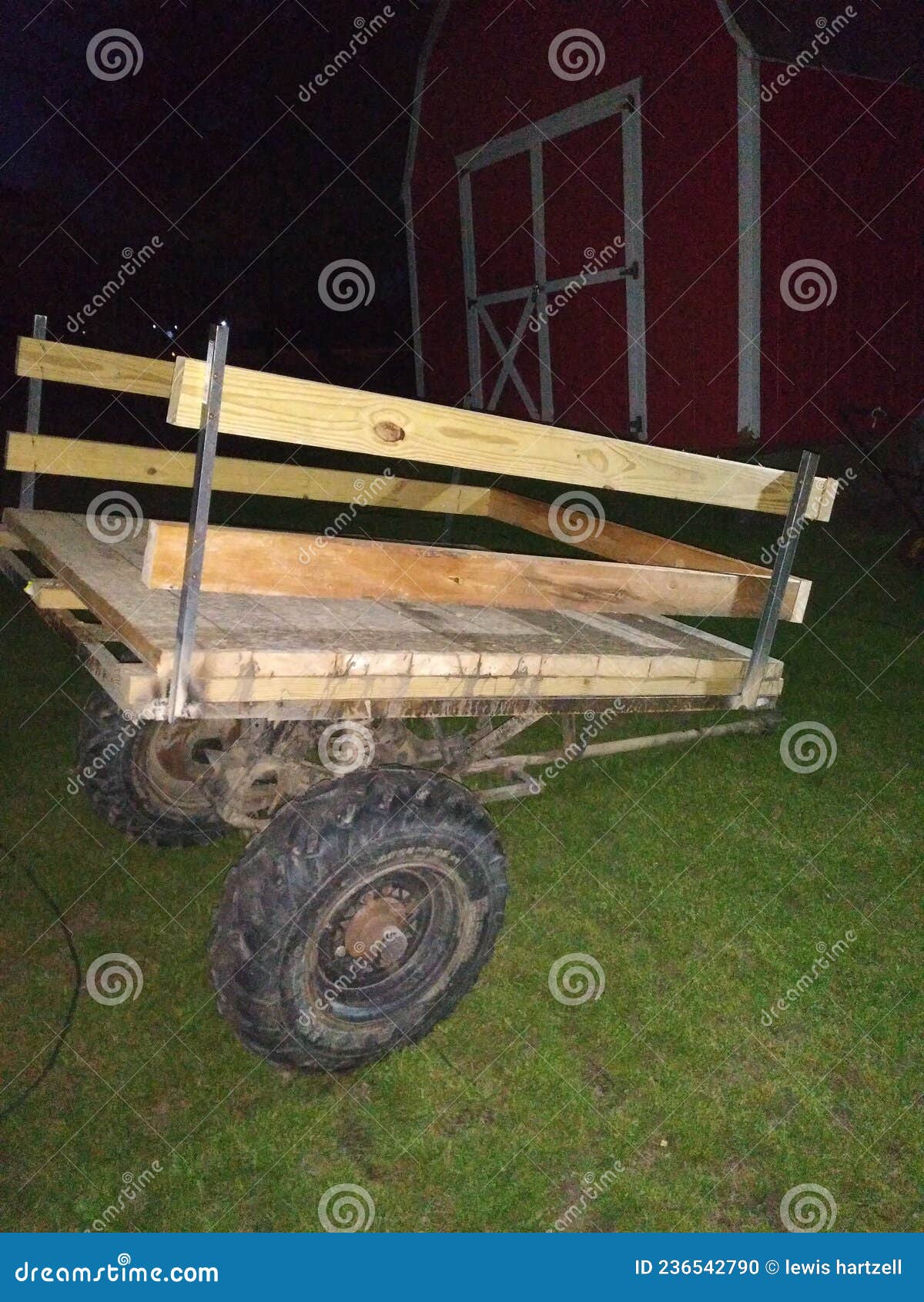 Atv Front End Turned into a Trailer Stock Photo - Image of lighting ...