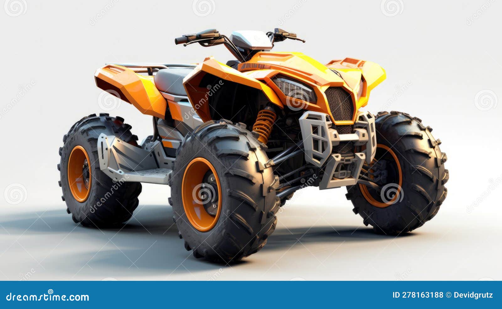 ATV Isolated on White Background. Generative AI Stock Illustration ...