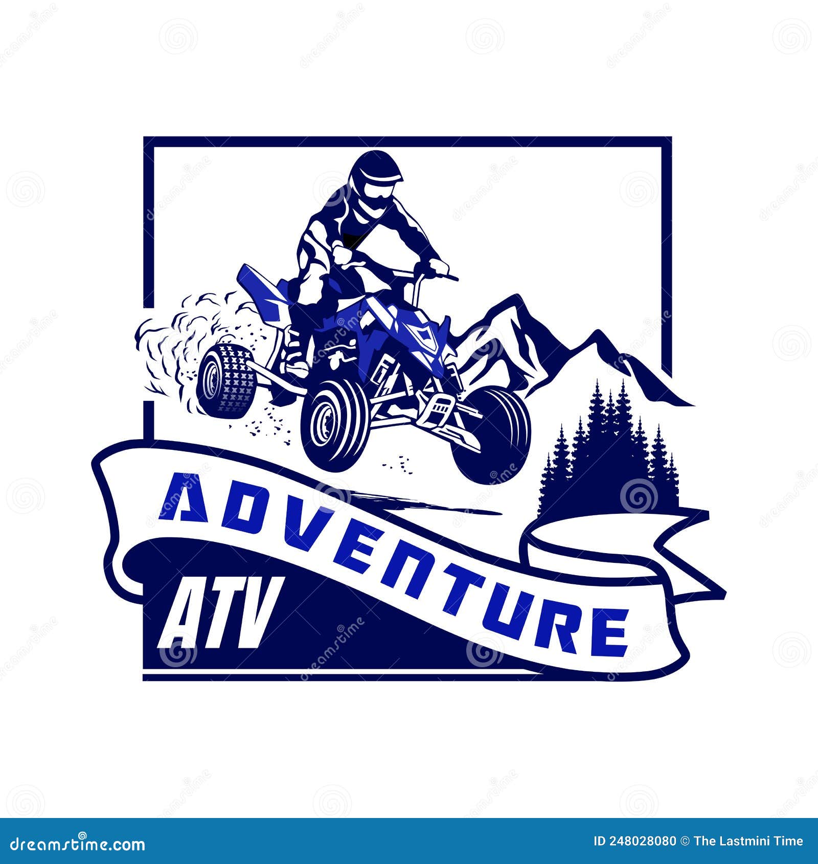 Atv-logo ontwerppictogram vector illustratie. Illustration of etiket ...