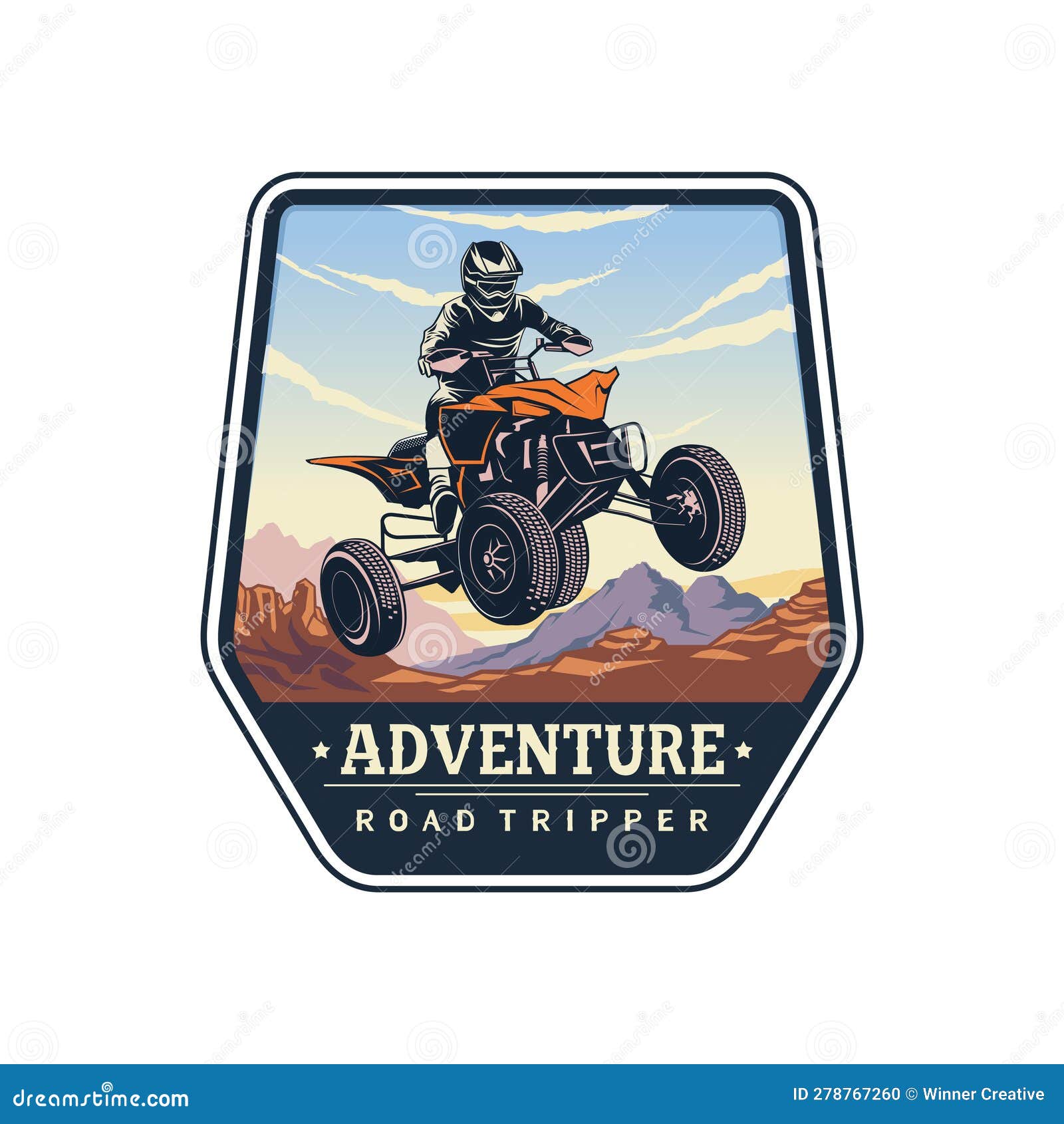 ATV Logo Design Vector. ATV Jump Illustration Logo Inspiration Vector ...
