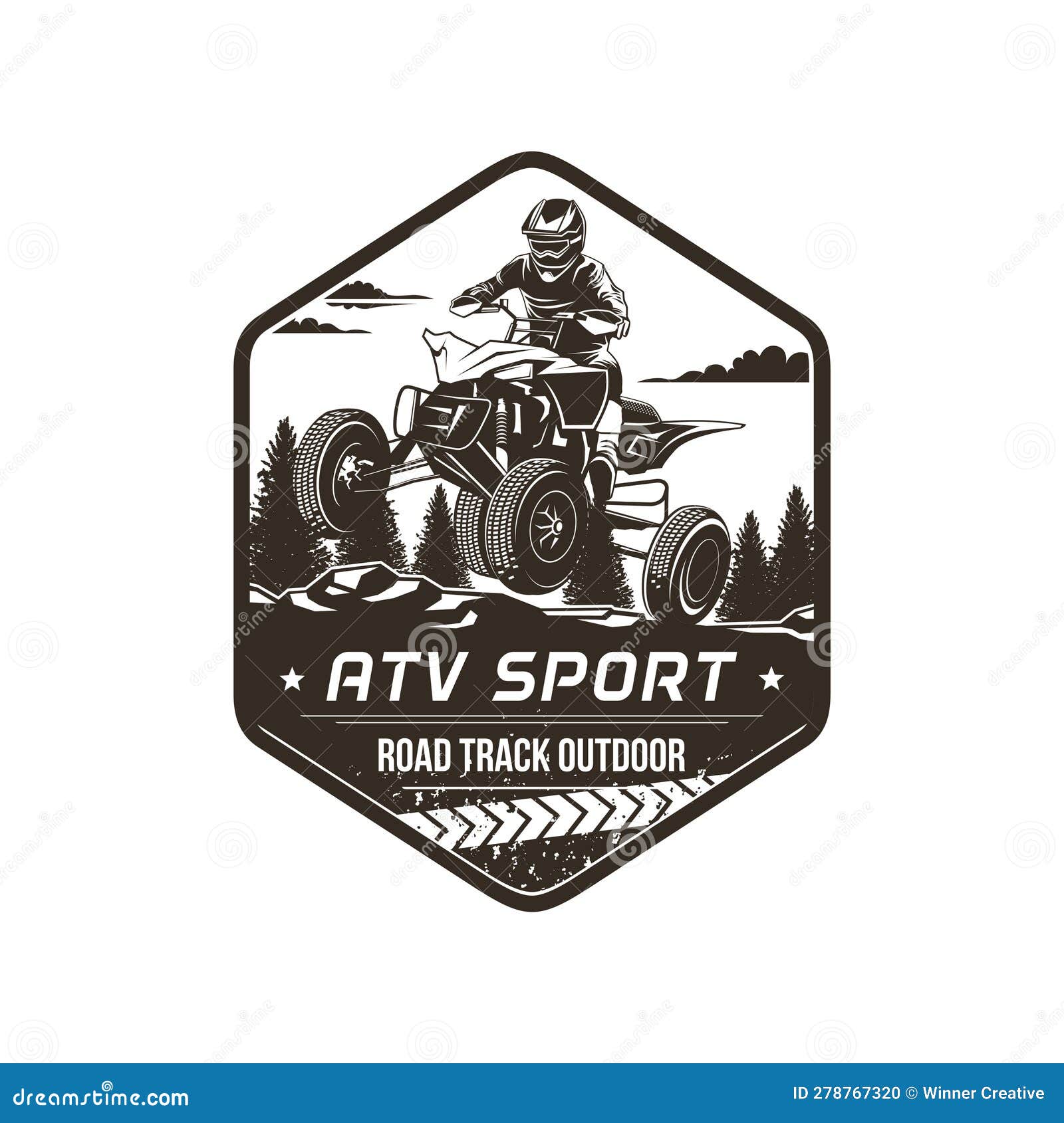 ATV Logo Illustration Vector. ATV Jump Illustration Logo Inspiration ...