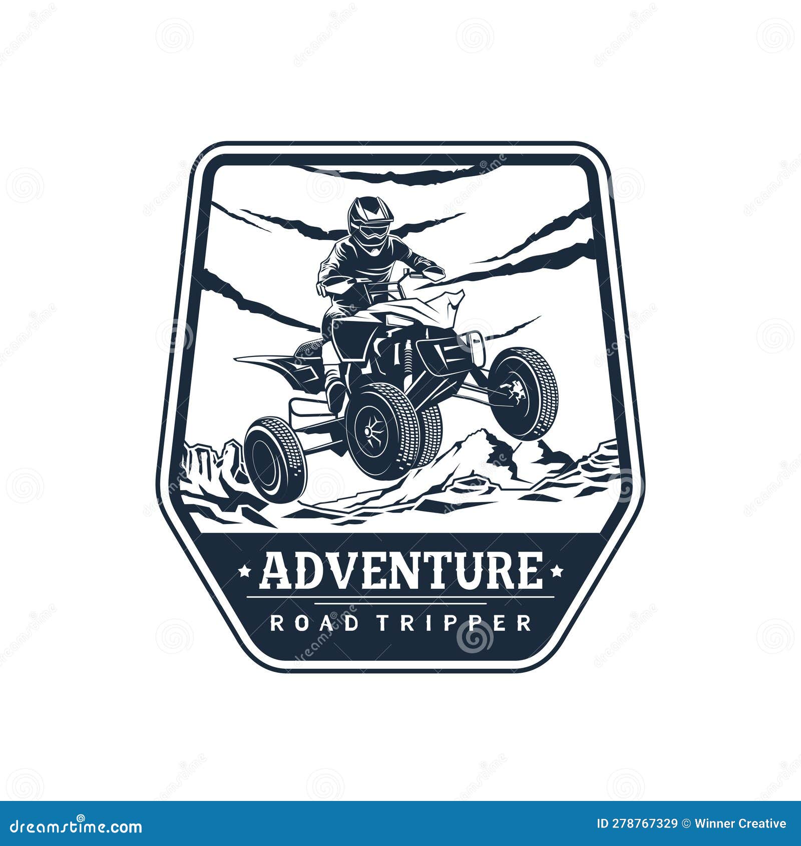 ATV Logo Illustration Vector. ATV Jump Illustration Logo Inspiration ...