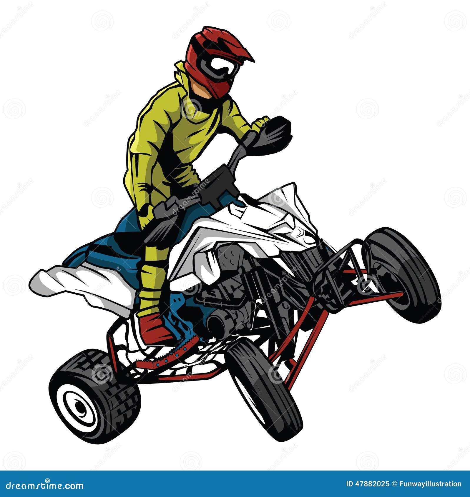 ATV moto rider stock vector. Illustration of transportation - 47882025