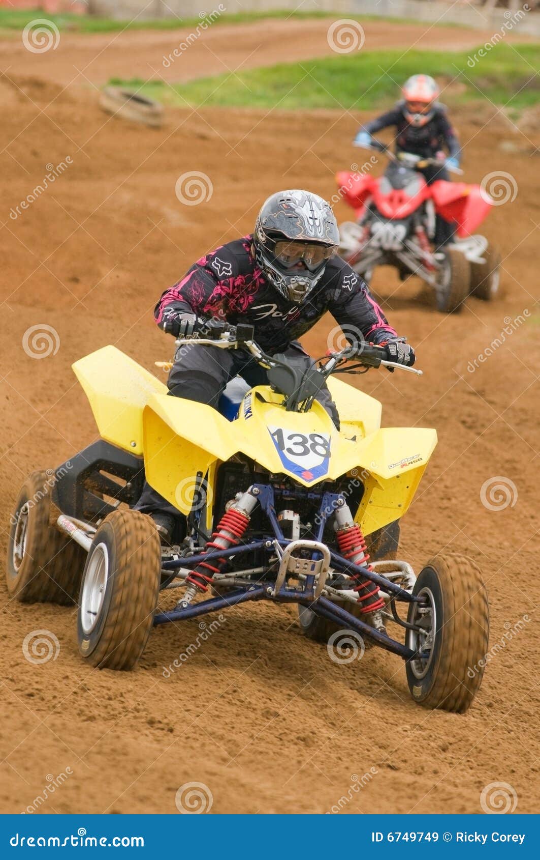 ATV Motocross Rider Racing Down the Straight Editorial Stock Image ...