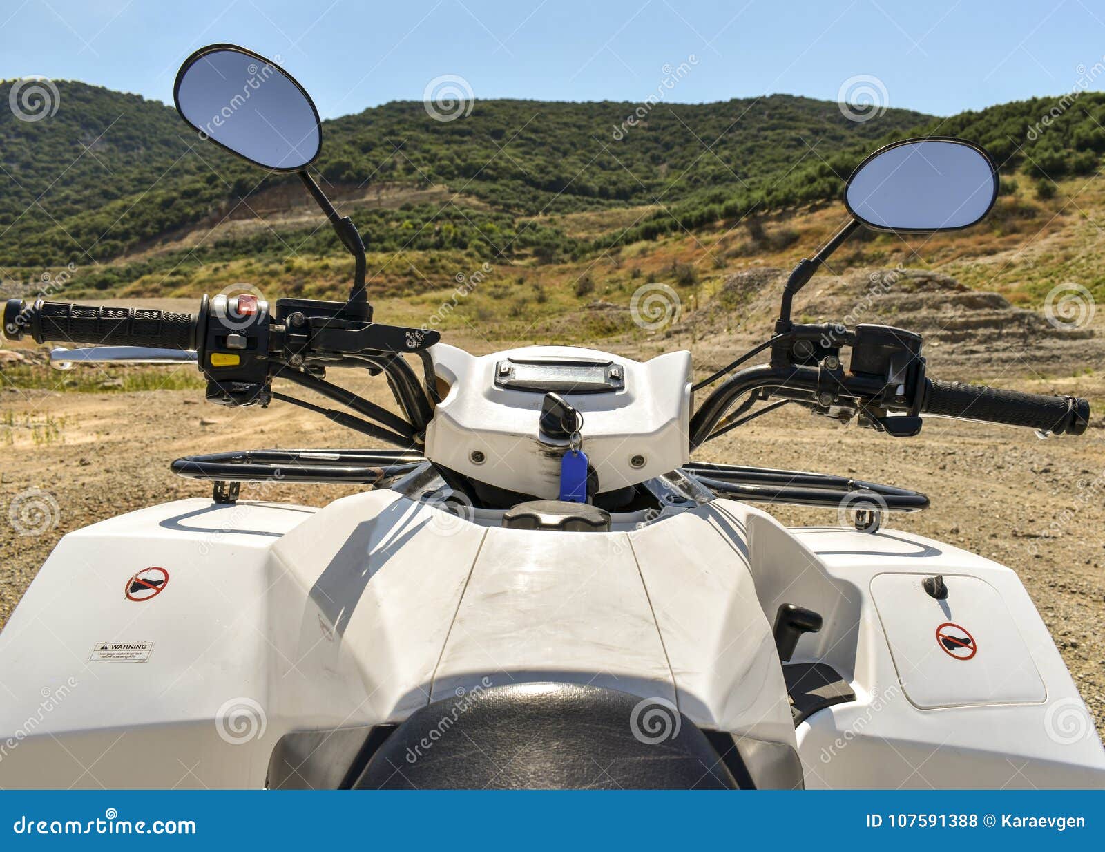 ATV Offroad On Mountain And Sky Background. Royalty-Free Stock Photo ...