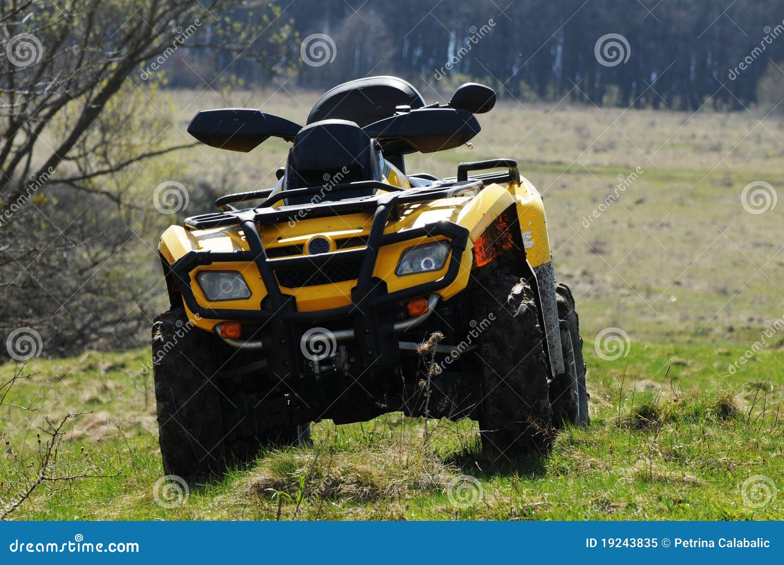 ATV quad bike stock image. Image of sports, suspension - 19243835