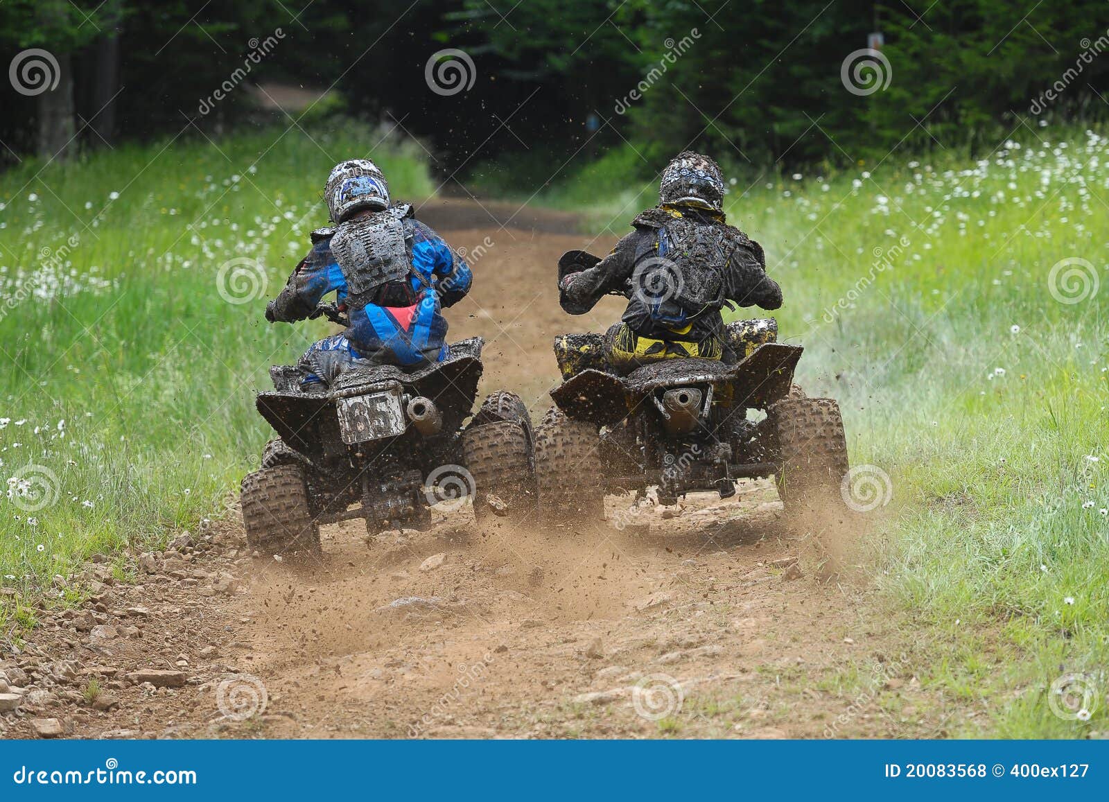 ATV Quad Racing stock photo. Image of thrill, trails - 20083568