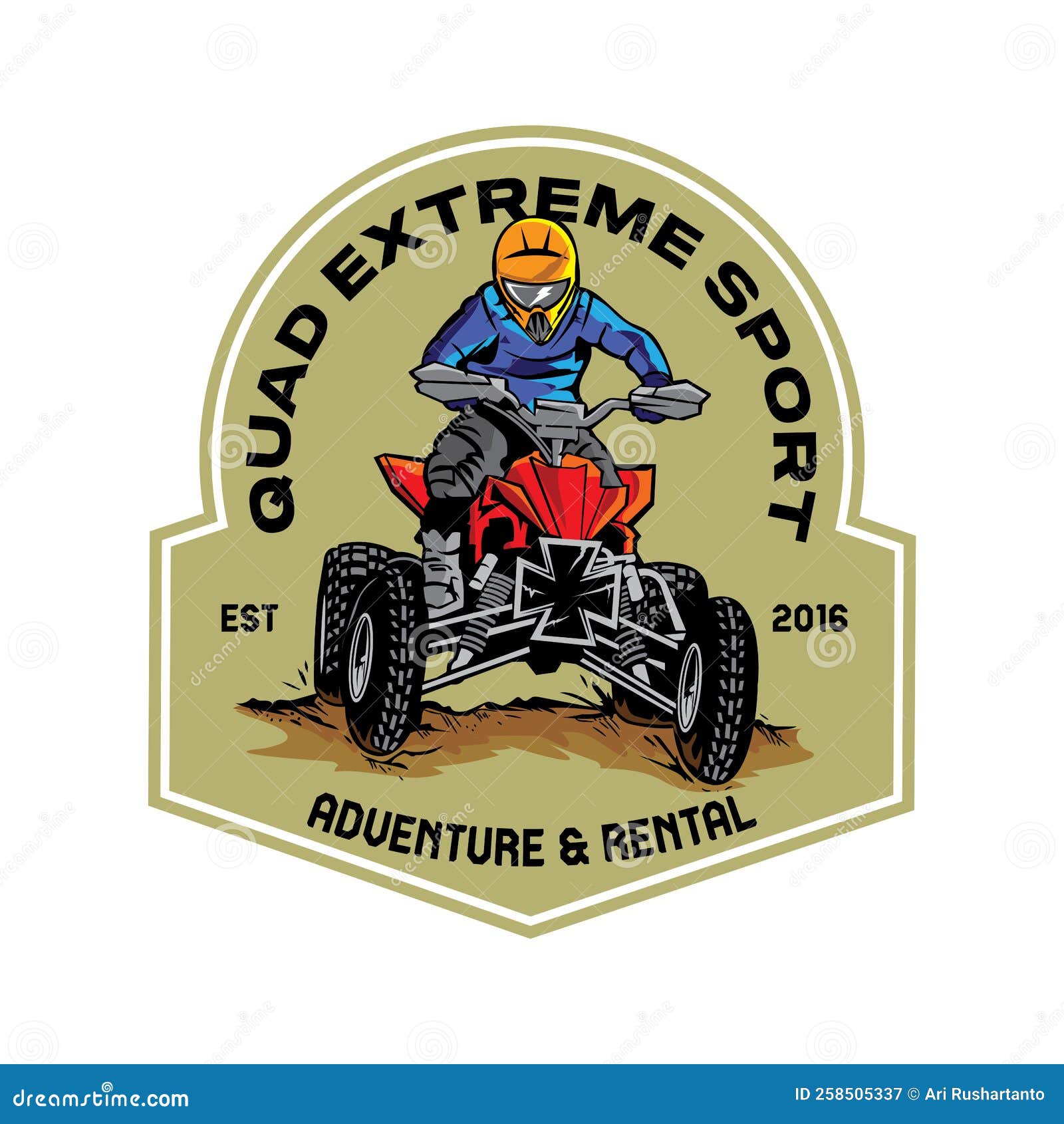 ATV Extreme Sport Racing Logo Design Stock Vector - Illustration of ...