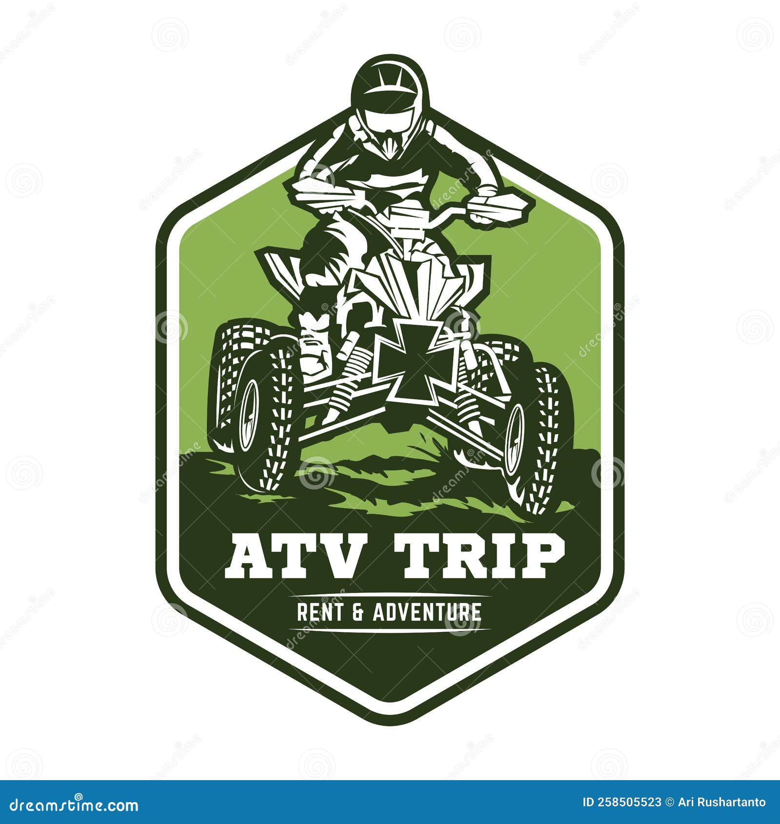 ATV Extreme Sport Racing Logo Design Stock Vector - Illustration of ...