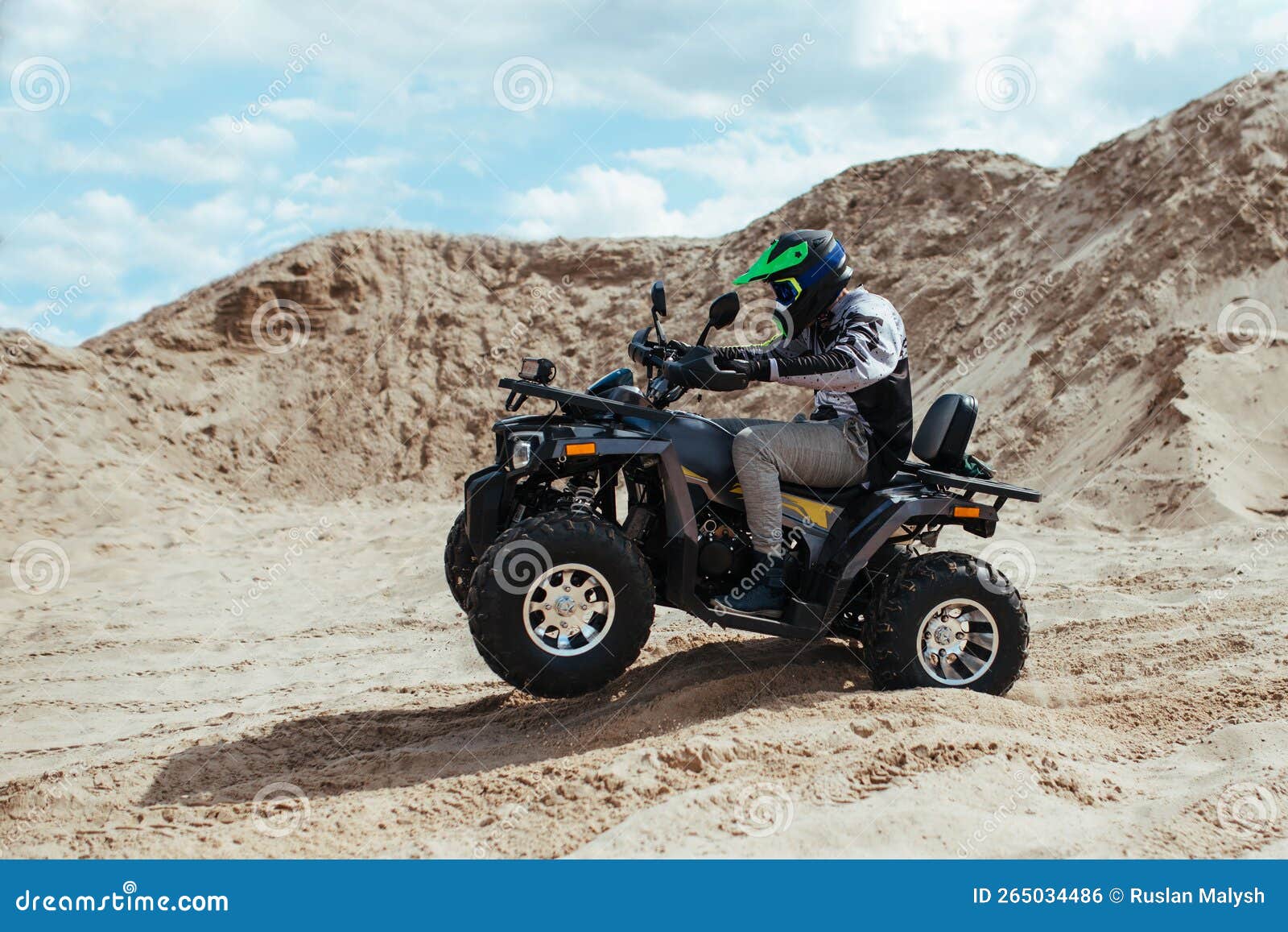 ATV Race on the Sand. Concept of Extreme and Sport Stock Photo - Image ...