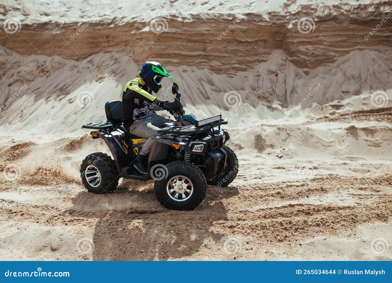 ATV Race on the Sand. Concept of Extreme and Sport Stock Photo - Image ...