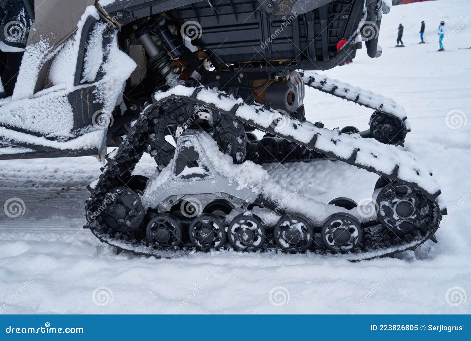 ATV with a tracked system stock image. Image of resort - 223826805