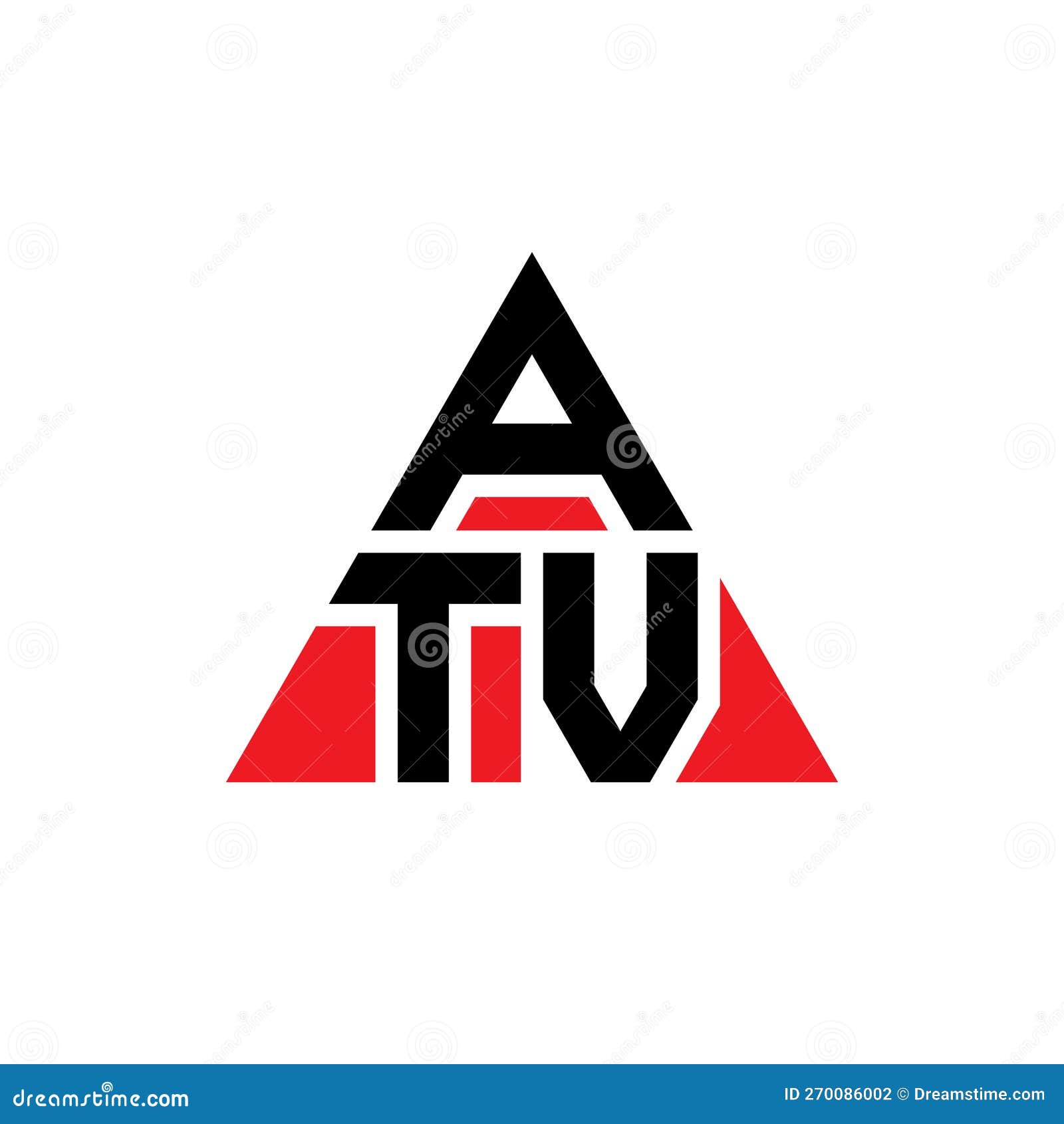 ATV Triangle Letter Logo Design with Triangle Shape. ATV Triangle Logo ...