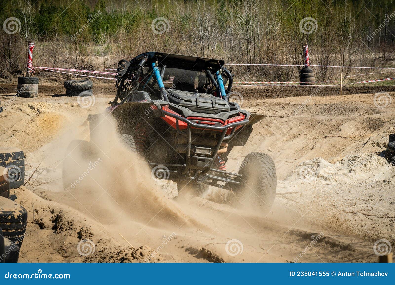 ATV and UTV Racing in Sand Track. Amateur Competitions. 4x4 Stock Image ...