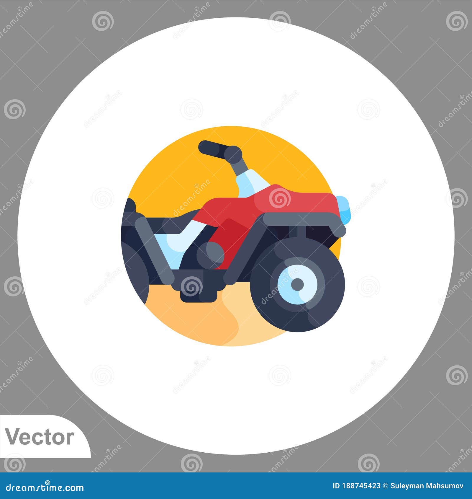 Atv Vector Icon Sign Symbol Stock Vector - Illustration of design ...
