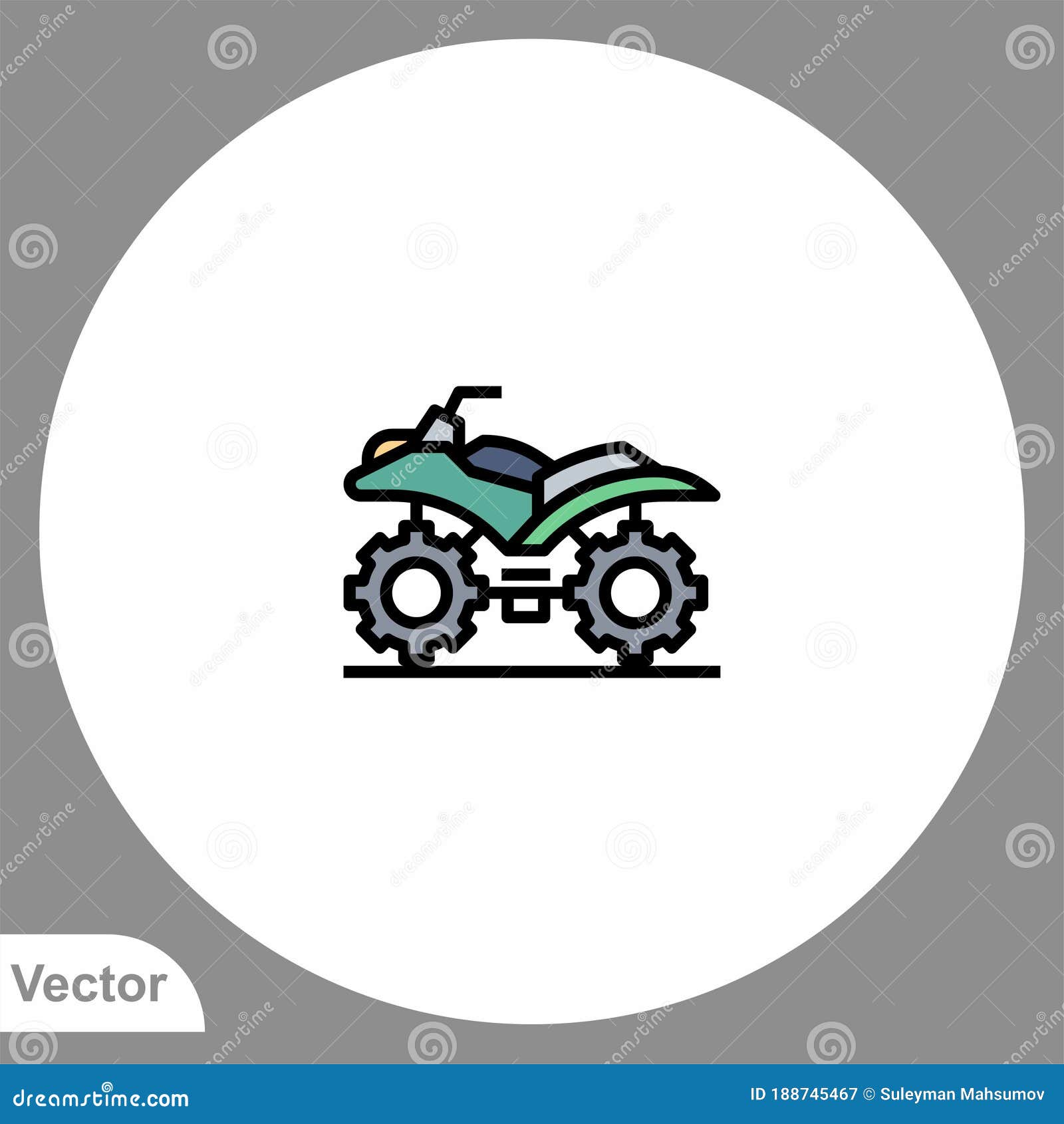 Atv Vector Icon Sign Symbol Stock Vector - Illustration of offroad ...