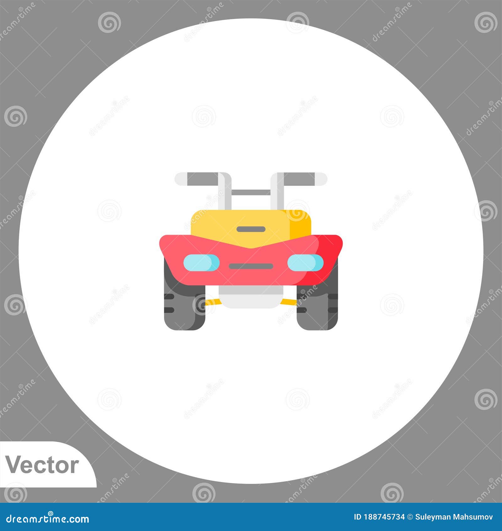 Atv Vector Icon Sign Symbol Stock Vector - Illustration of element ...