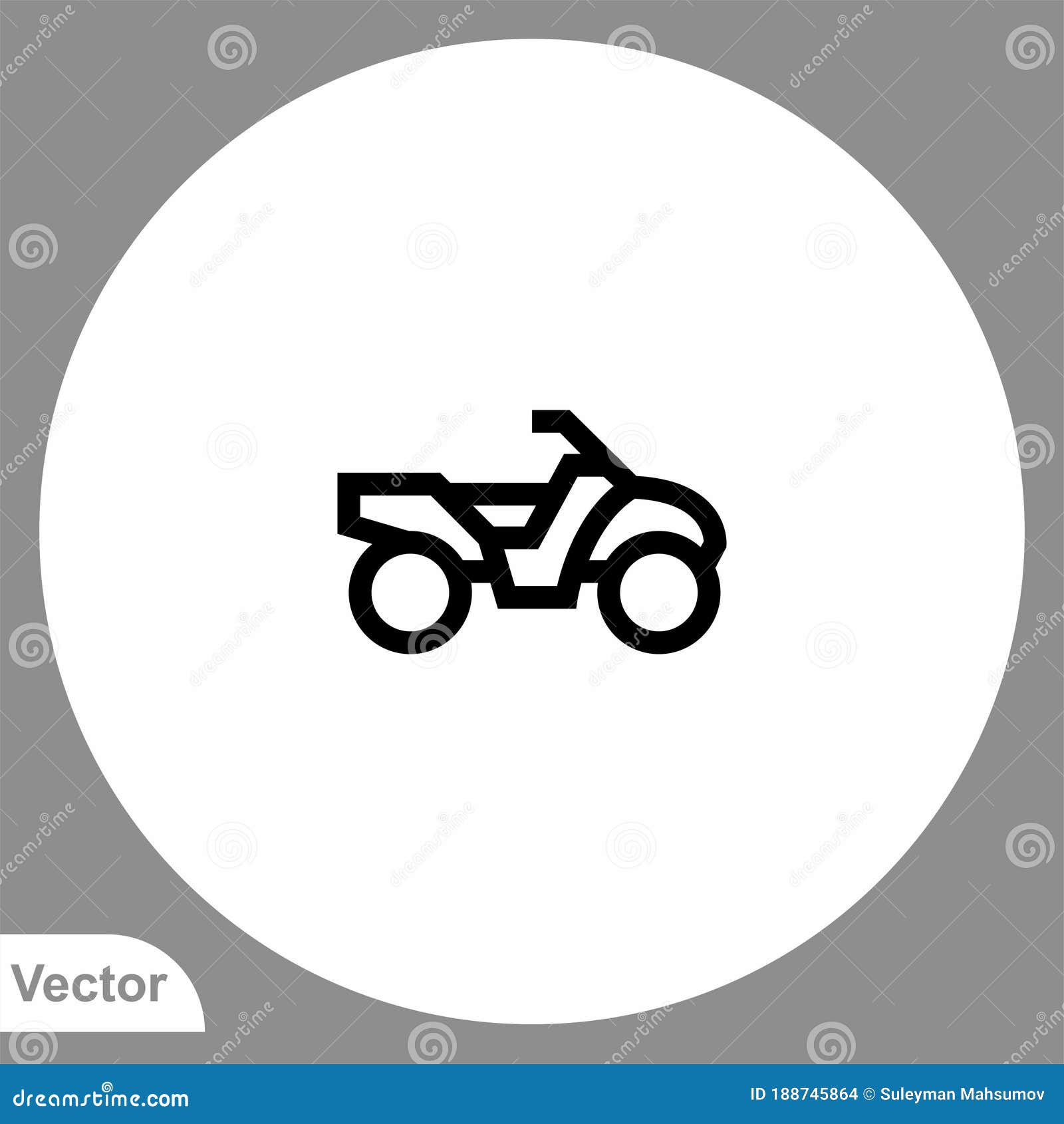 Atv Vector Icon Sign Symbol Stock Vector - Illustration of quad, drive ...