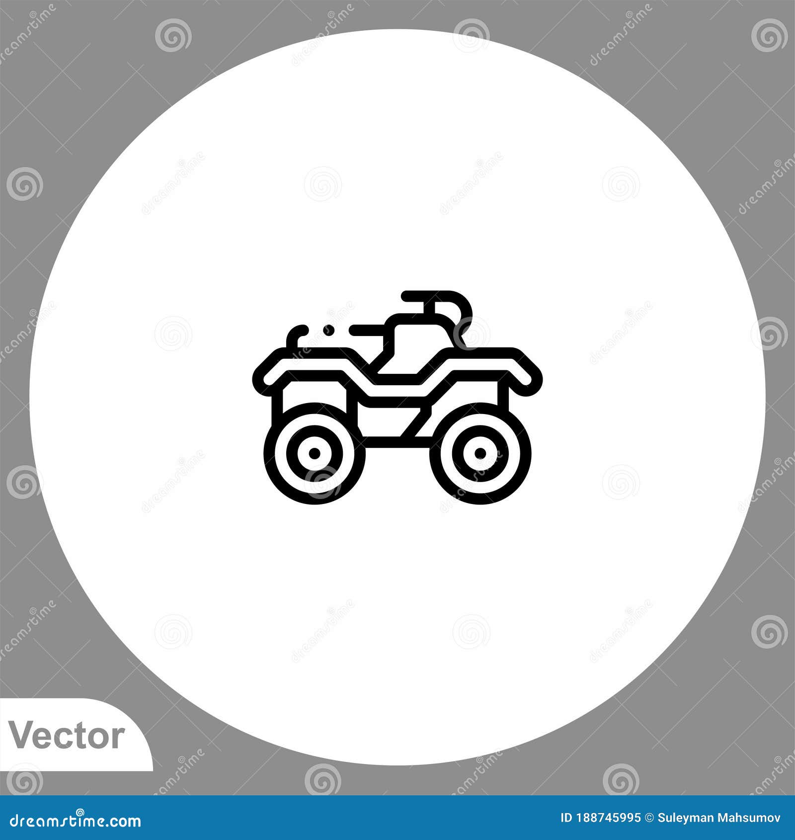 Atv Vector Icon Sign Symbol Stock Vector - Illustration of logo, engine ...