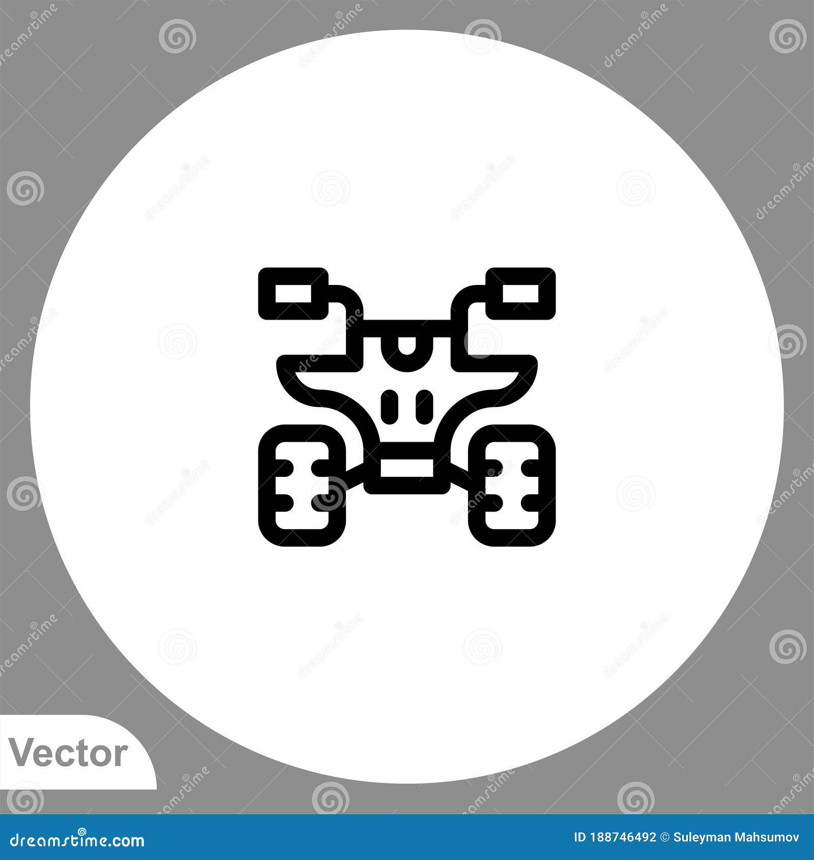 Atv Vector Icon Sign Symbol Stock Vector - Illustration of power, icon ...