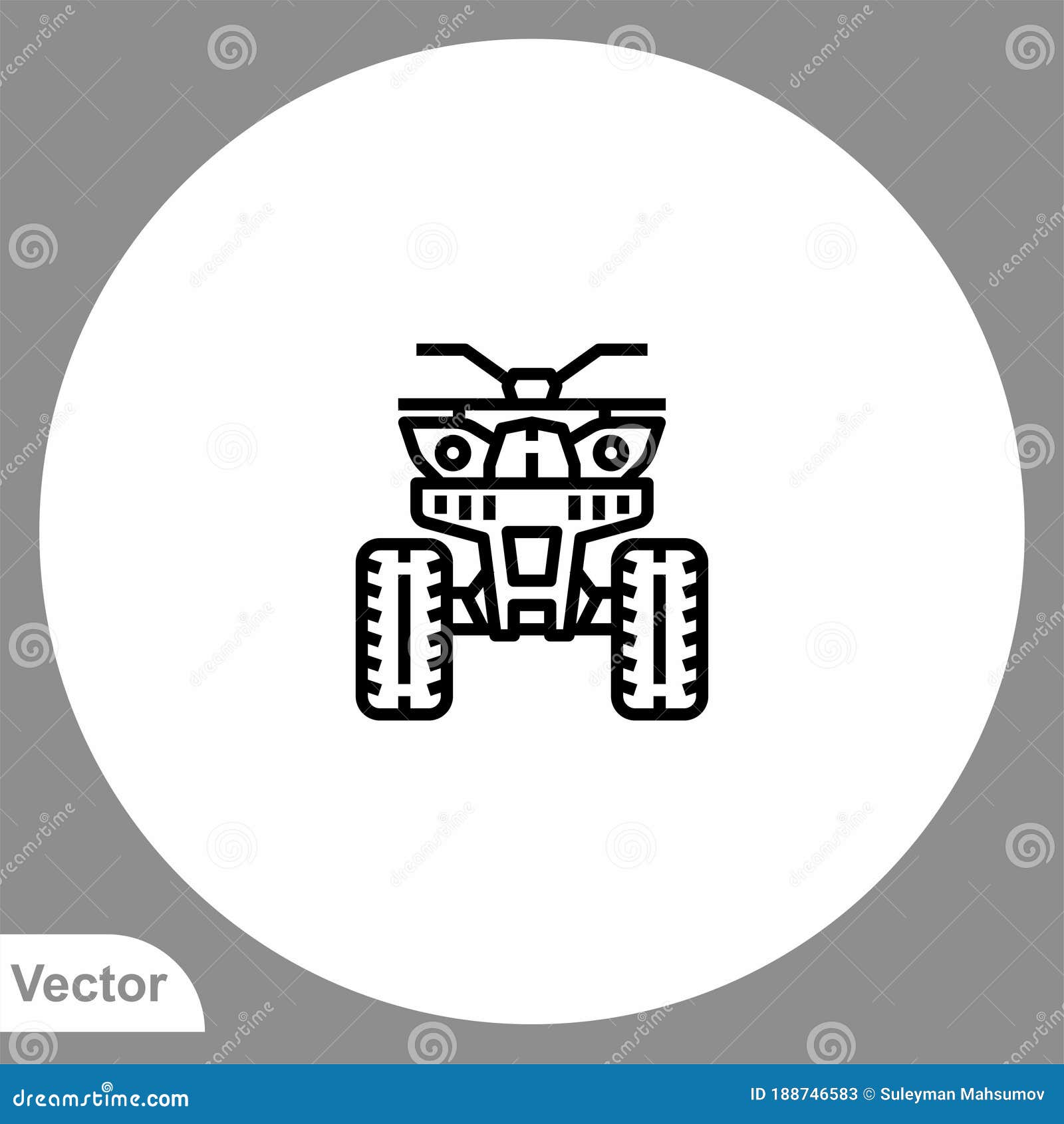 Atv Vector Icon Sign Symbol Stock Vector - Illustration of isolated ...