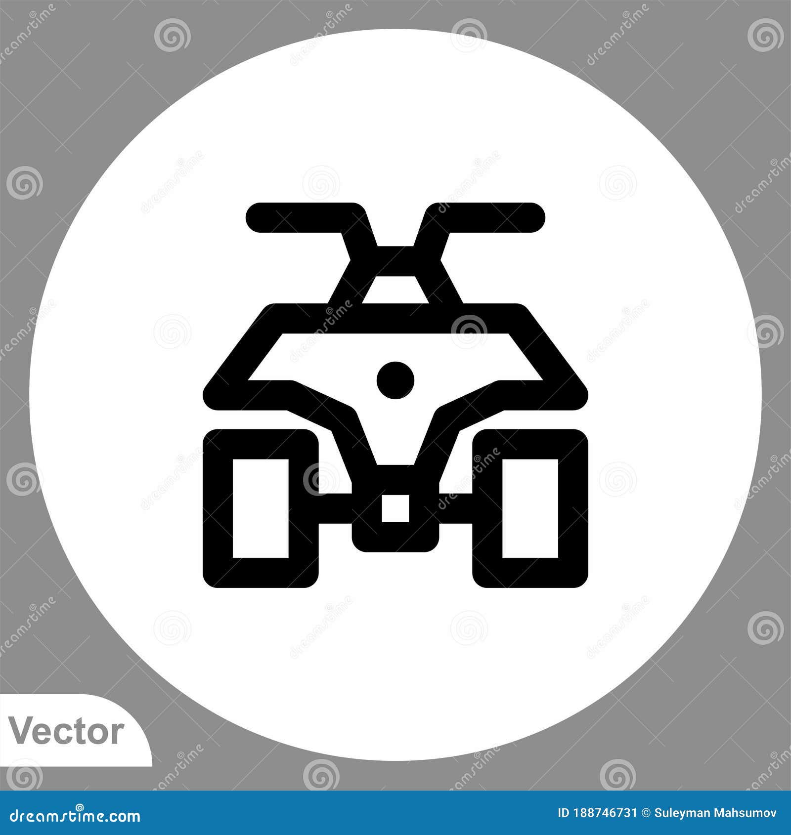 Atv Vector Icon Sign Symbol Stock Vector - Illustration of sign, engine ...