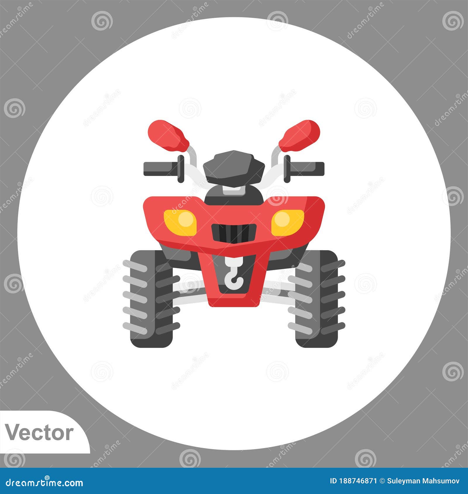 Atv Vector Icon Sign Symbol Stock Vector - Illustration of motor, bike ...