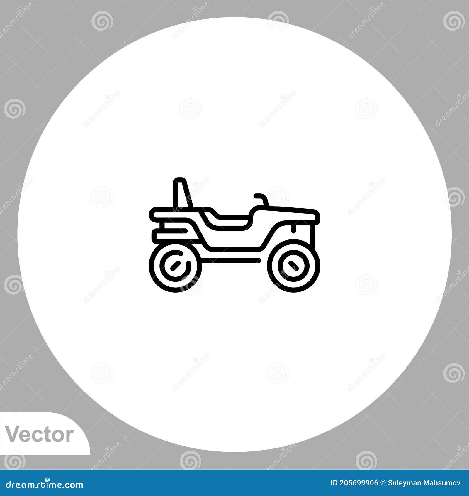 ATV Vector Icon Sign Symbol Stock Vector - Illustration of icon, icons ...