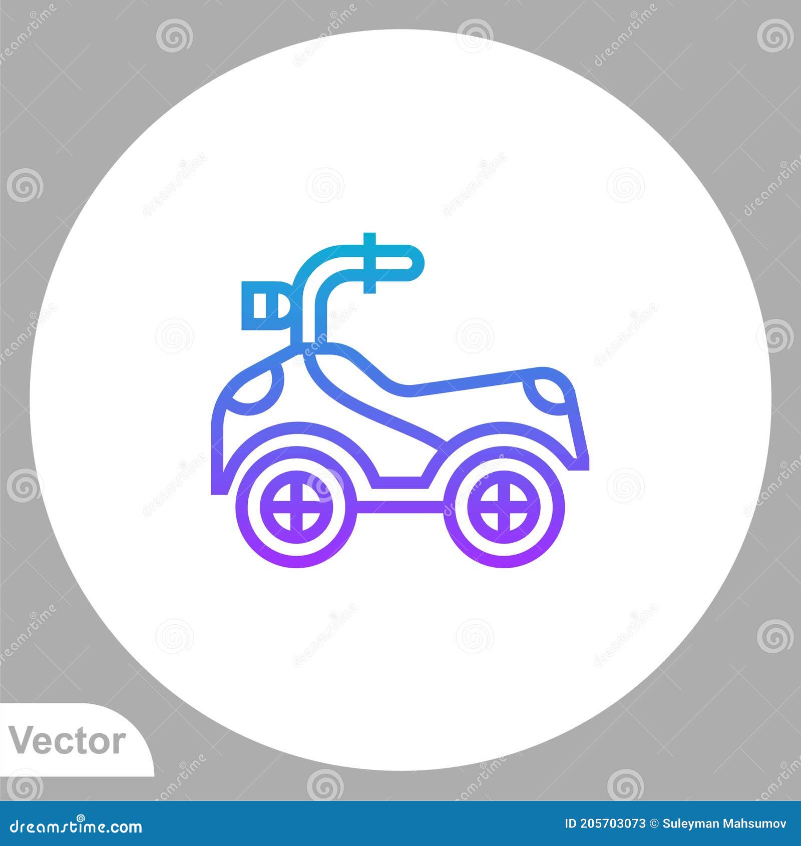 ATV Vector Icon Sign Symbol Stock Vector - Illustration of adventure ...