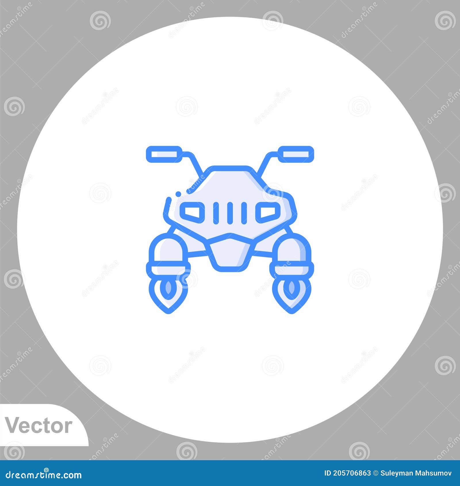 ATV Vector Icon Sign Symbol Stock Vector - Illustration of element ...