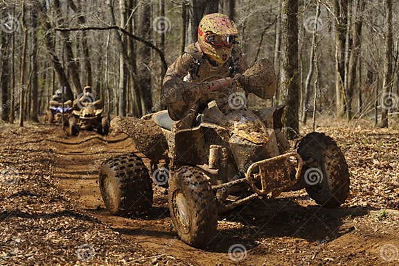 ATV woods racing 2 stock image. Image of cross, racing - 19005737