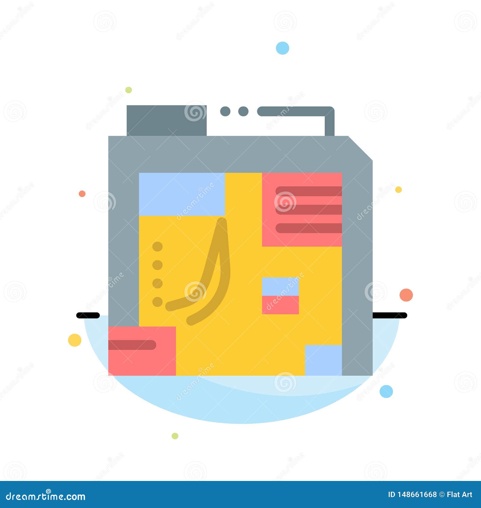 Atx, Box, Case, Computer Abstract Flat Color Icon Template Stock Vector ...