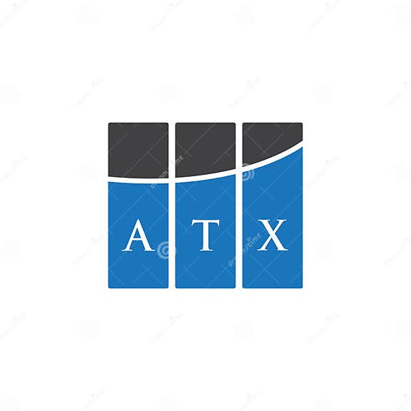ATX Letter Logo Design on Black Background. ATX Creative Initials ...