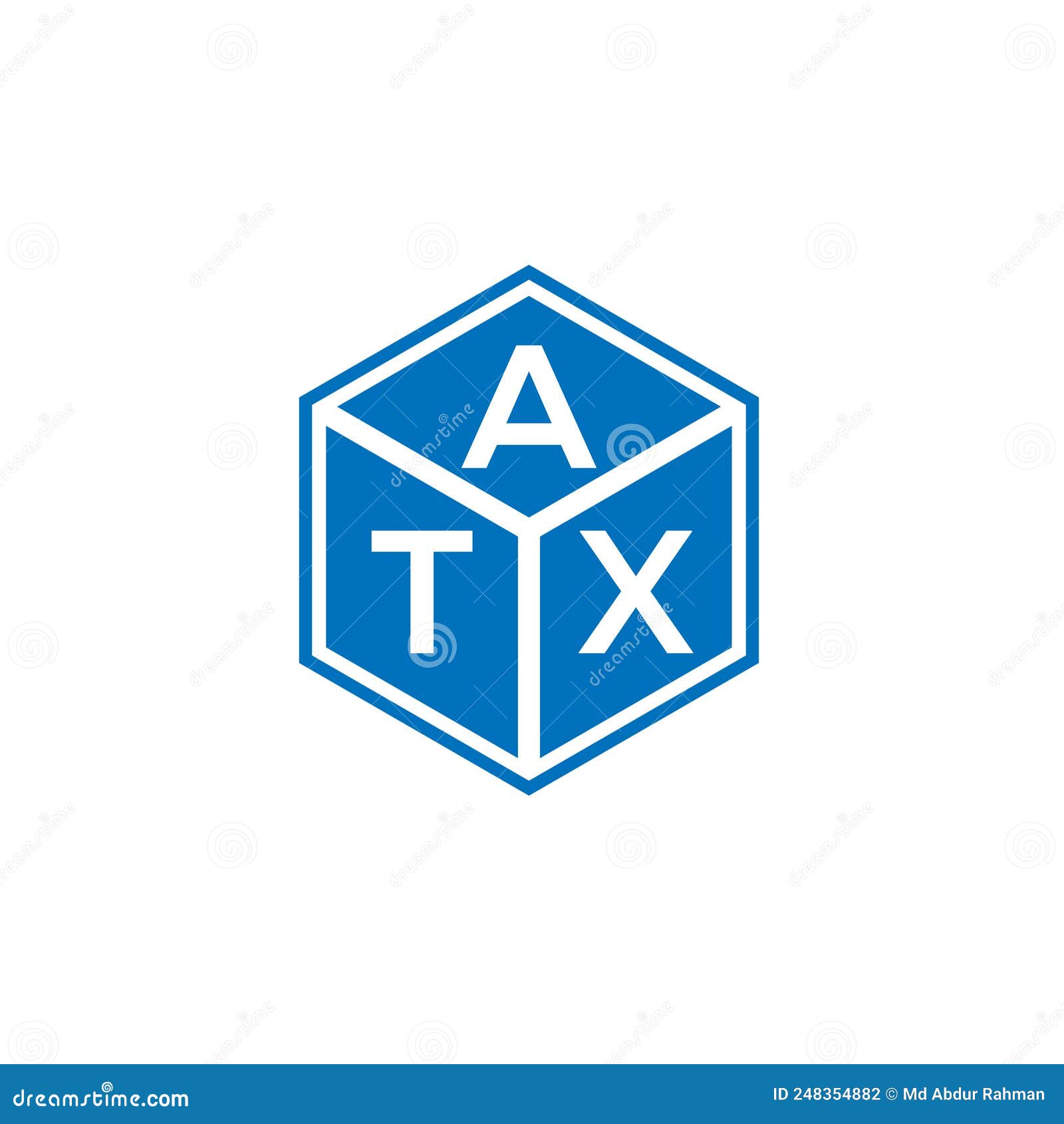 ATX Letter Logo Design On Black Background. ATX Creative Initials ...