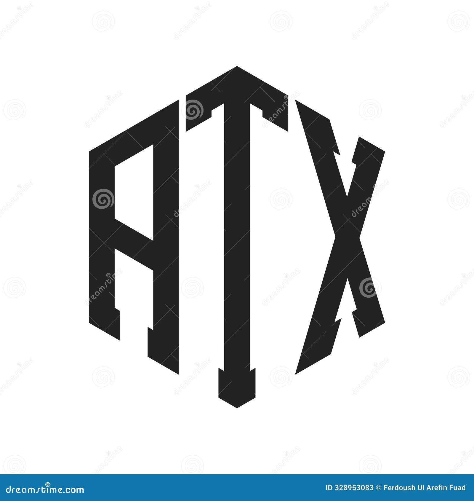 ATX Logo Design. Initial Letter ATX Monogram Logo Using Hexagon Shape ...