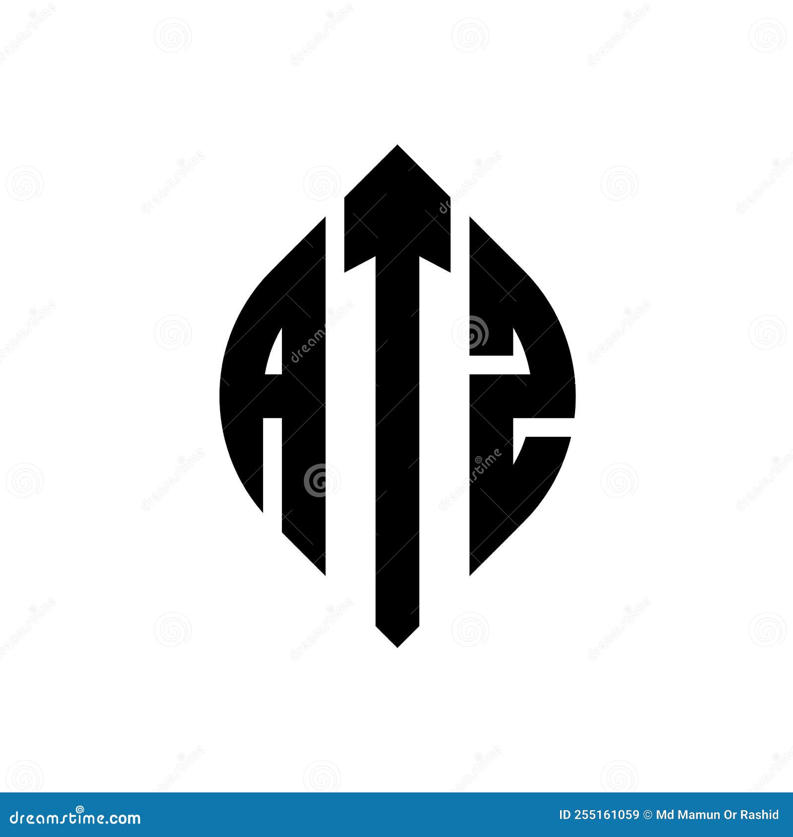 ATZ Circle Letter Logo Design with Circle and Ellipse Shape. ATZ ...