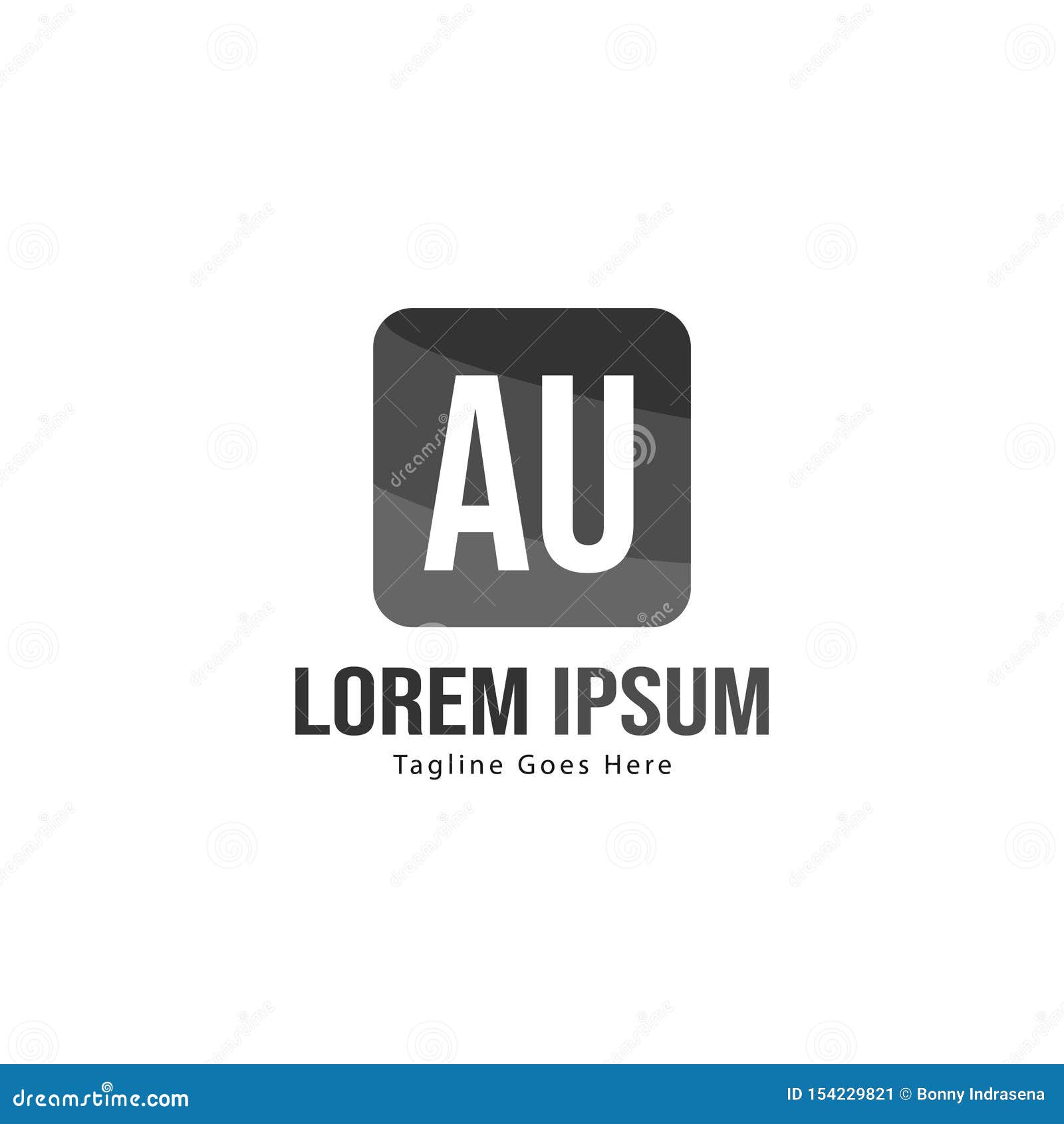 AU Letter Logo Design. Creative Modern AU Letters Icon Illustration ...