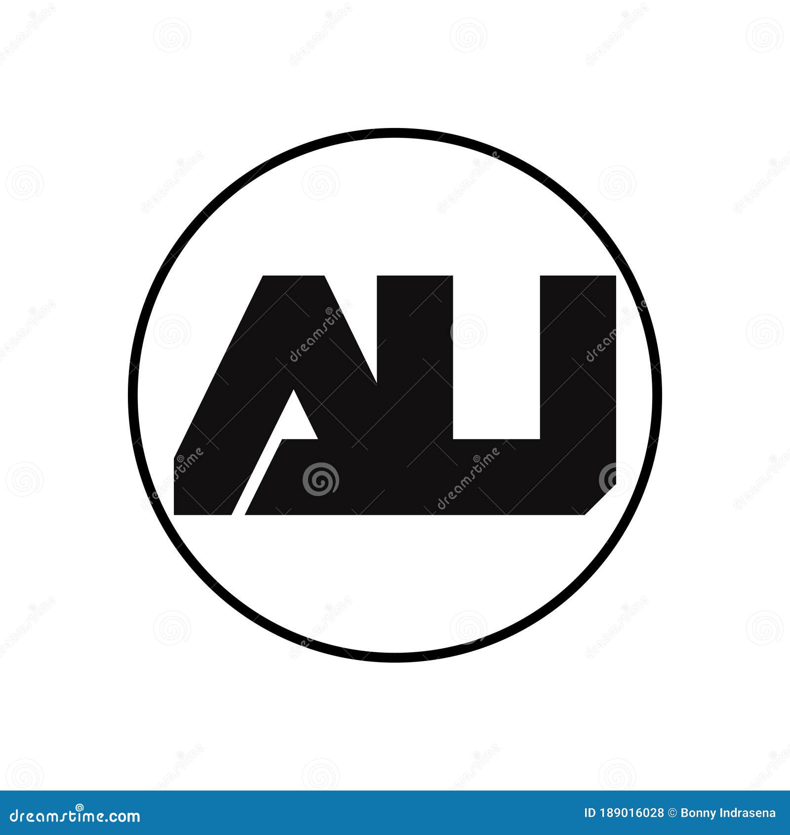 AU Letter Logo Design with Simple Style Stock Vector - Illustration of ...