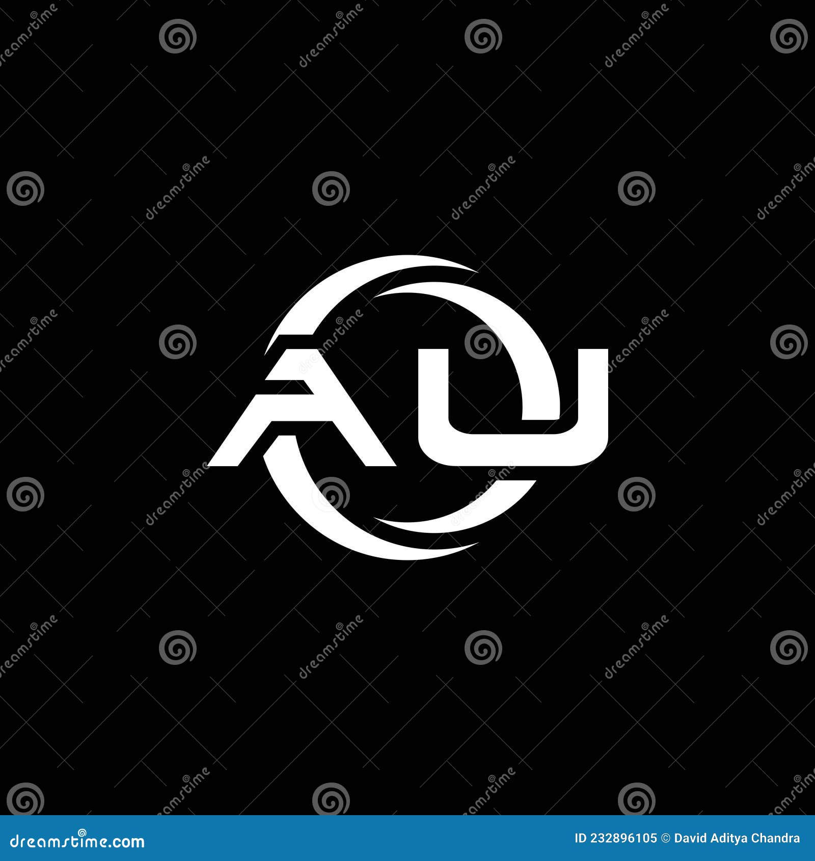 AU Logo Monogram Design Template Stock Vector - Illustration of name ...