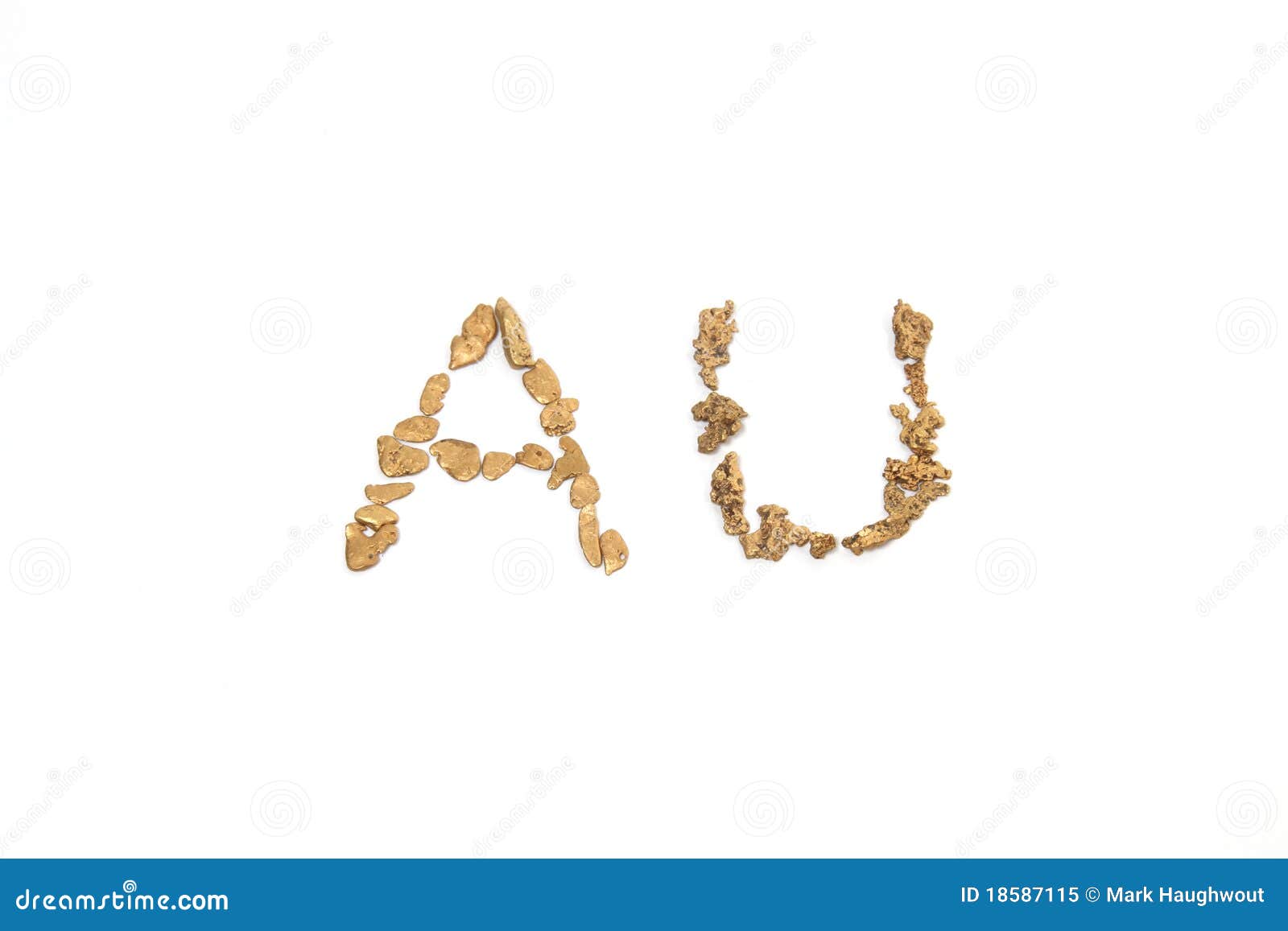 AU symbol of Gold stock image. Image of real, natural - 18587115