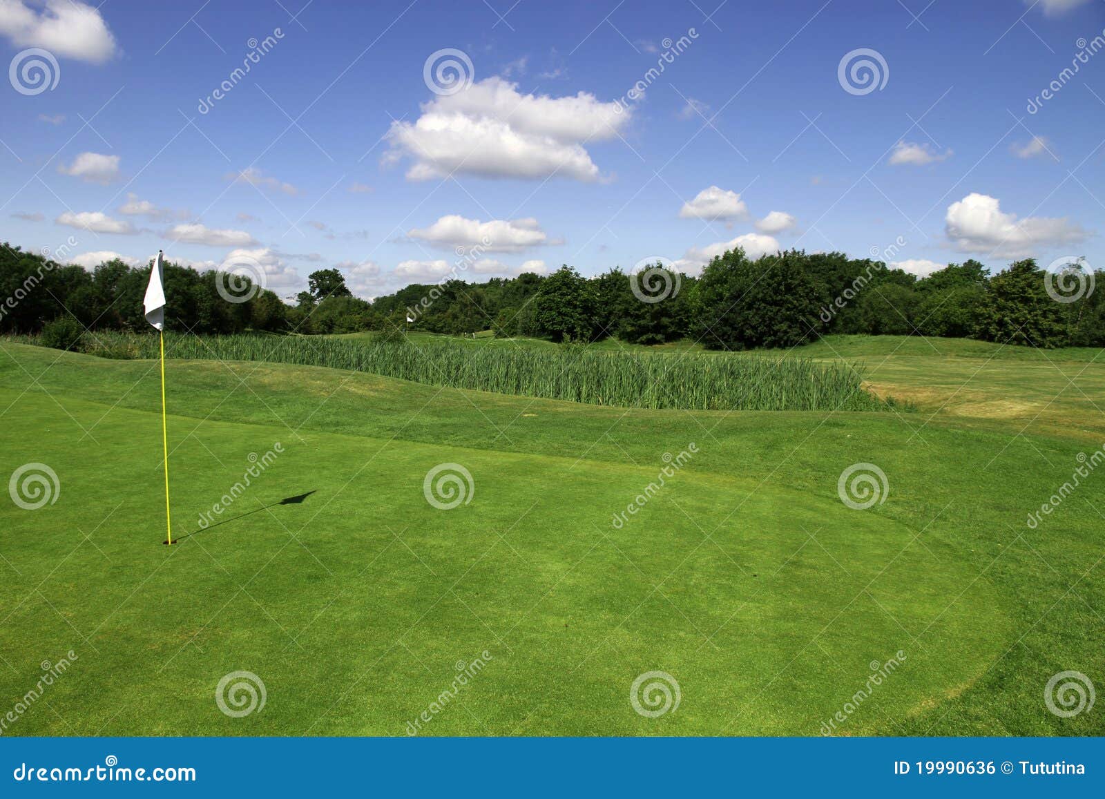 Au terrain de golf photo stock. Image du idyllique, nuage - 19990636
