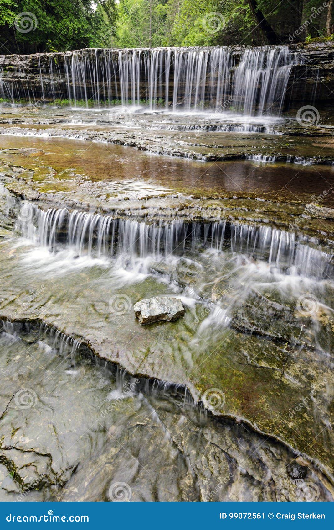 Au Train Falls in the Upper Peninsula of Michigan Stock Image - Image ...