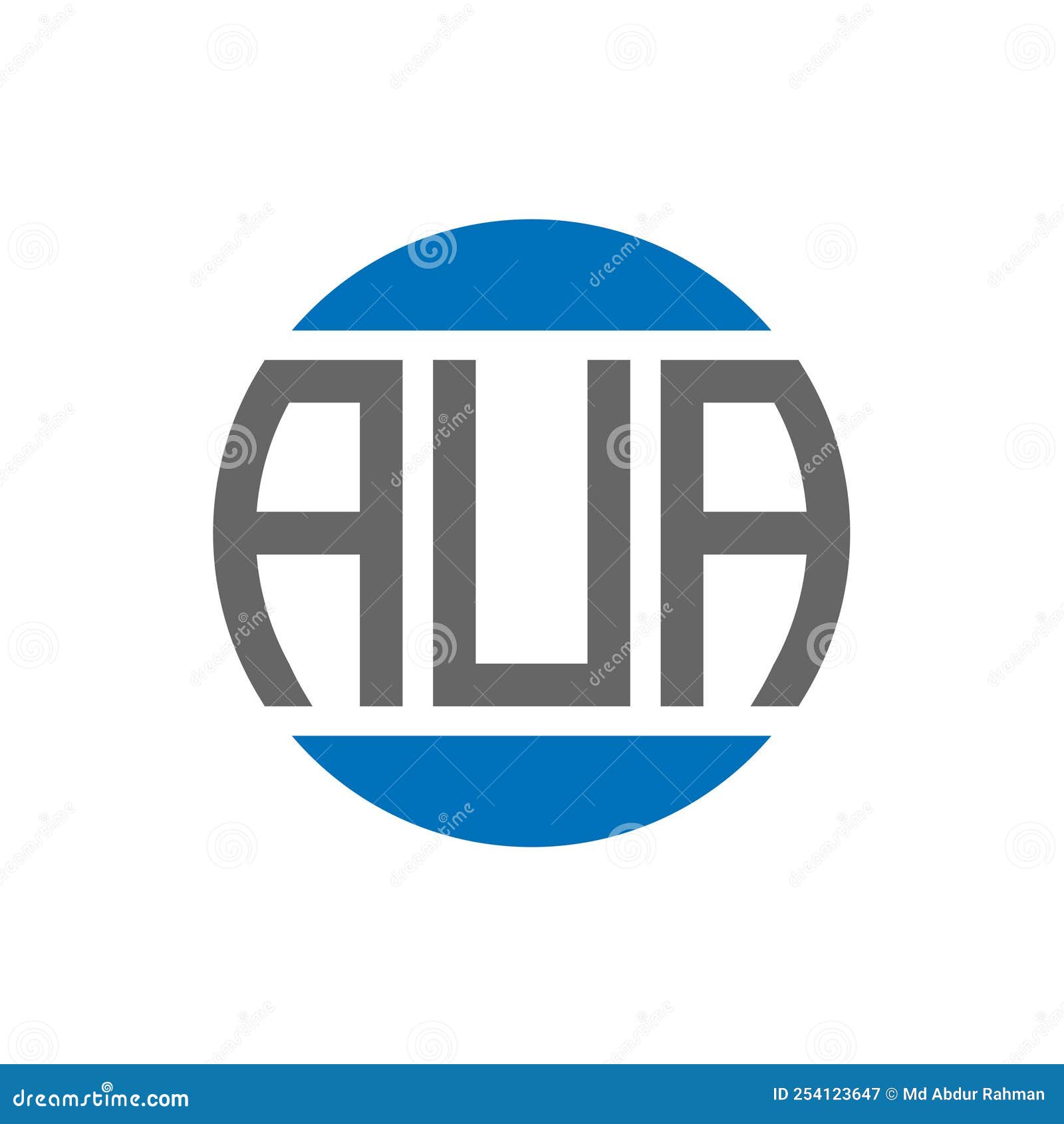 AUA Letter Logo Design on White Background. AUA Creative Initials ...