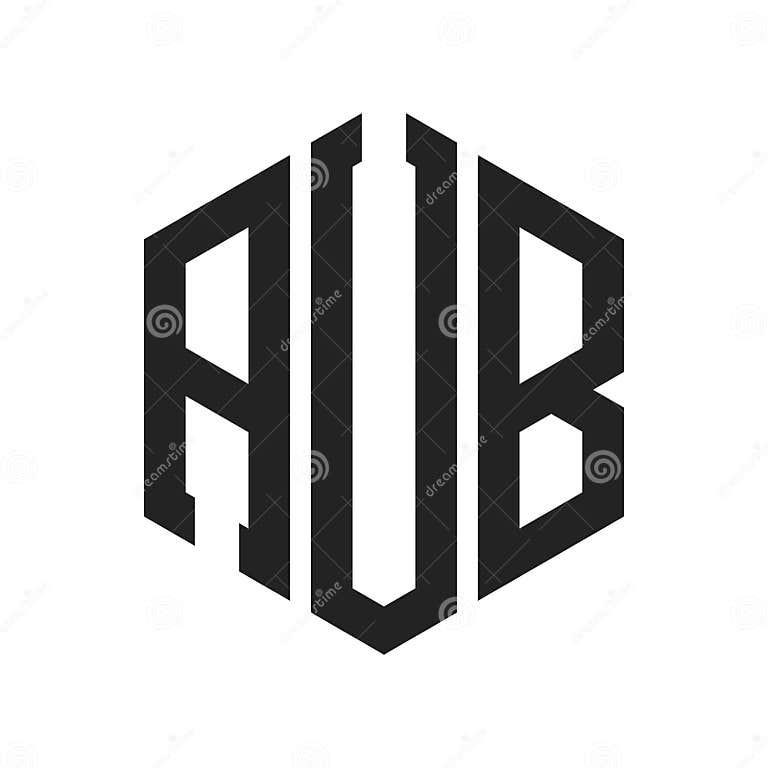 AUB Logo Design. Initial Letter AUB Monogram Logo Using Hexagon Shape ...