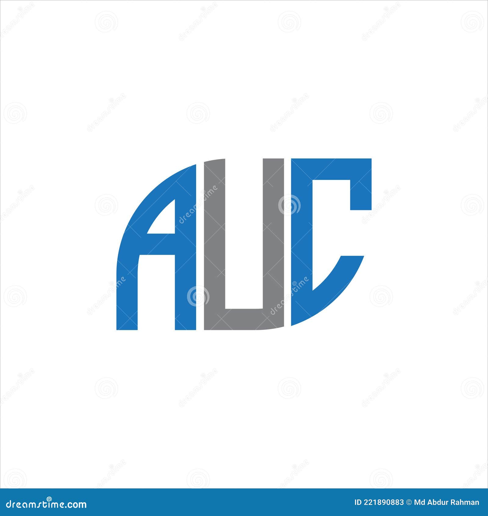 AUC Letter Logo Design on White Background.AUC Creative Initials Letter ...