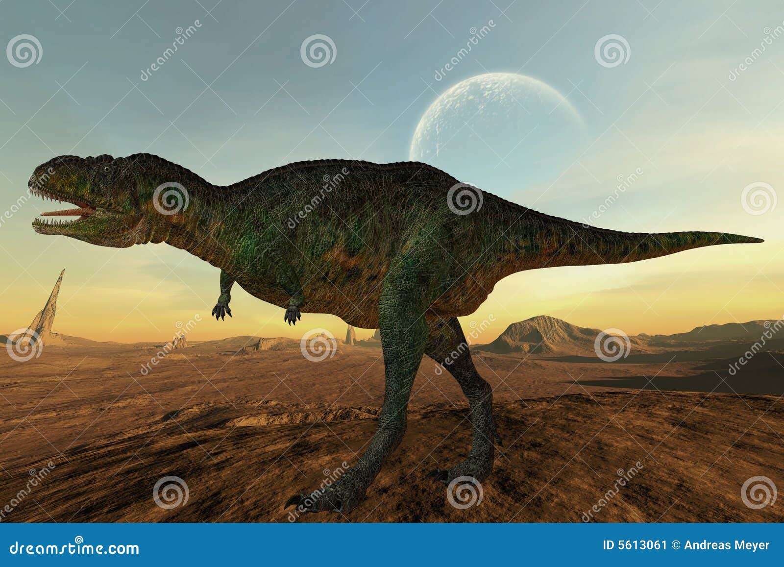 Aucasaurus-3D Dinosaur stock illustration. Illustration of cretaceous ...