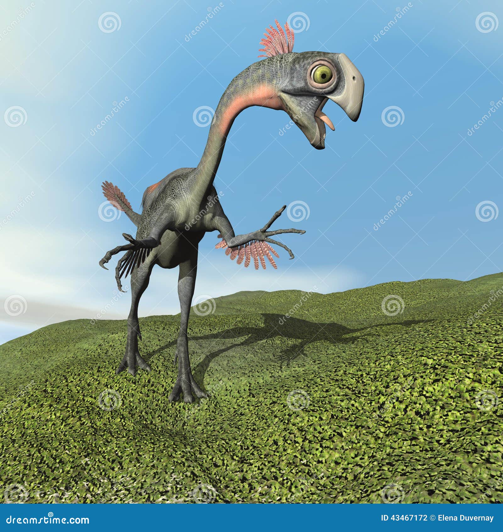 Aucasaurus Dinosaur Roaring - 3D Render Stock Illustration ...