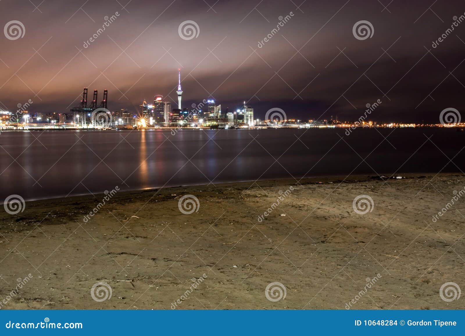 Auckland City at First Light. Stock Photo - Image of sunrise, auckland ...